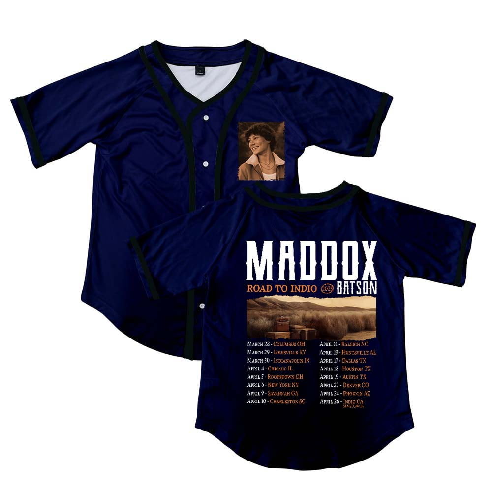 Maddox Batson Road To Indio Tour 2025 Button V-Neck Shirt Women Men ...