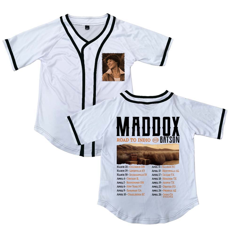 Maddox Batson Road To Indio Tour 2025 Button V-Neck Shirt Women Men ...