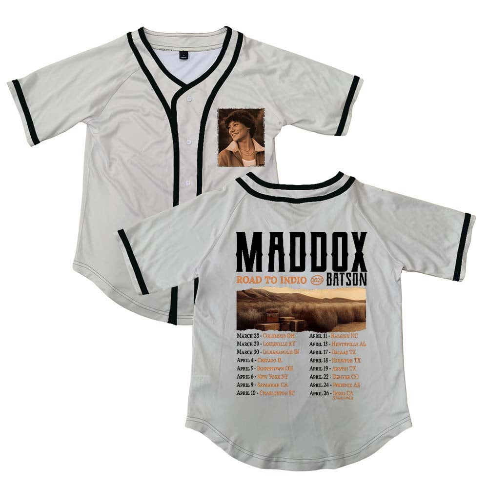 Maddox Batson Road To Indio Tour 2025 Button V-Neck Shirt Women Men ...