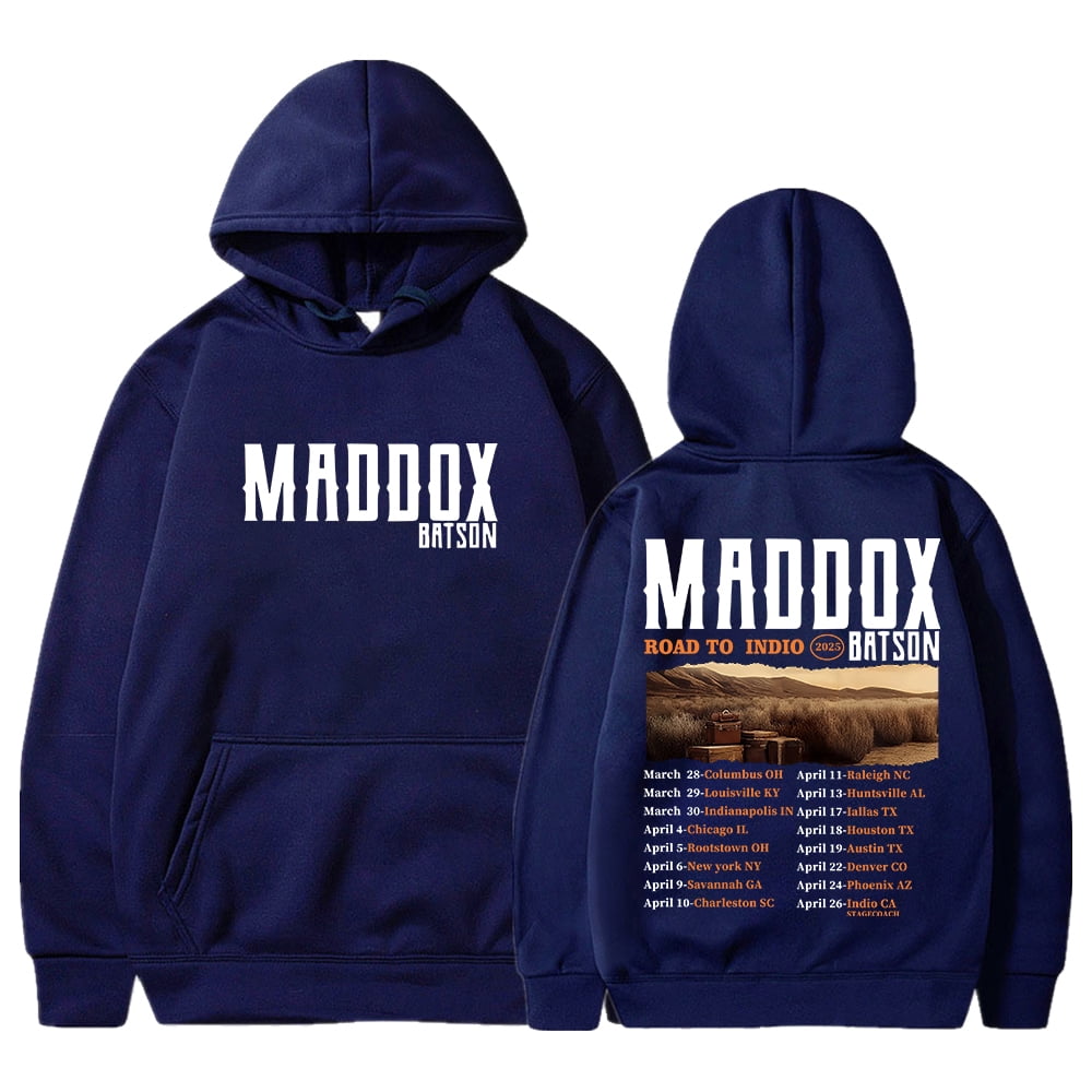 Maddox Batson Road To Indio Tour 2025 Hoodie Long Sleeve Streetwear ...