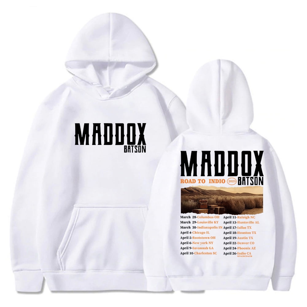Maddox Batson Road To Indio Tour 2025 Hoodie Long Sleeve Streetwear ...
