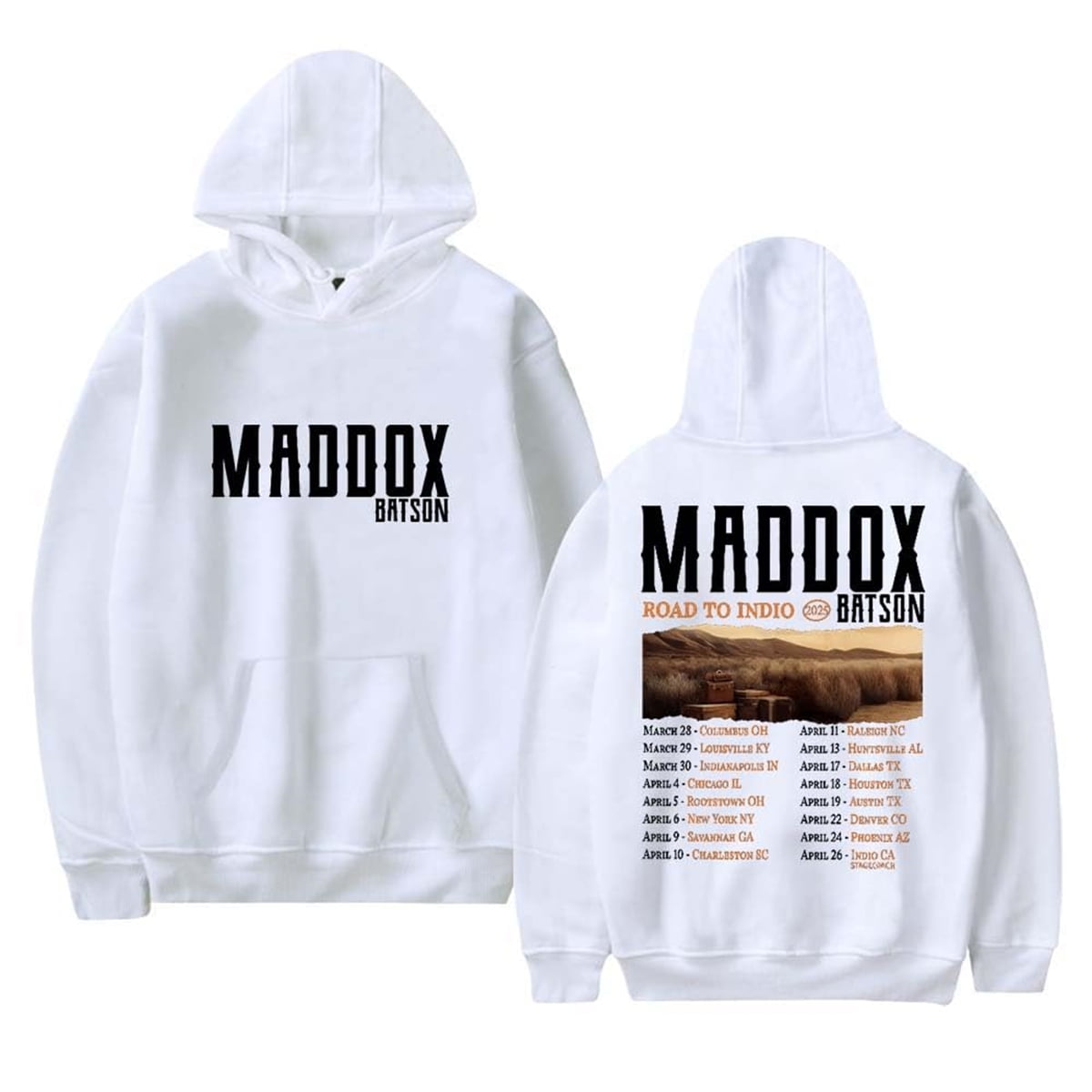 Maddox Batson Road To Indio Tour 2025 Hoodies Women Men Long Sleeve ...