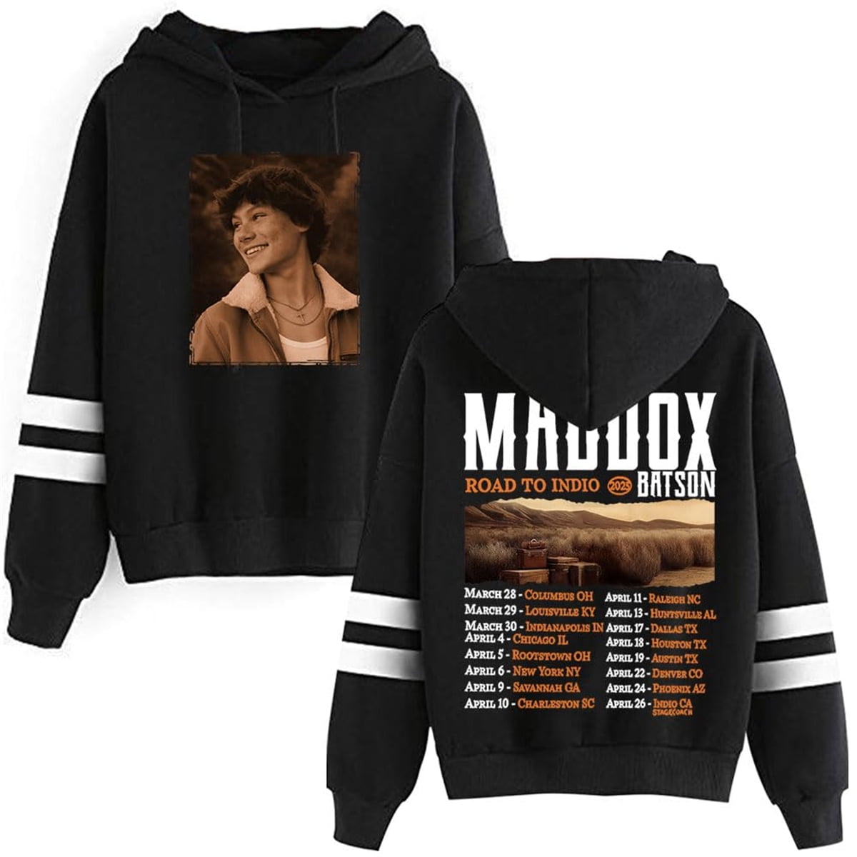 Maddox Batson Road To Indio Tour 2025 Hoodies Women Men Long Sleeve ...