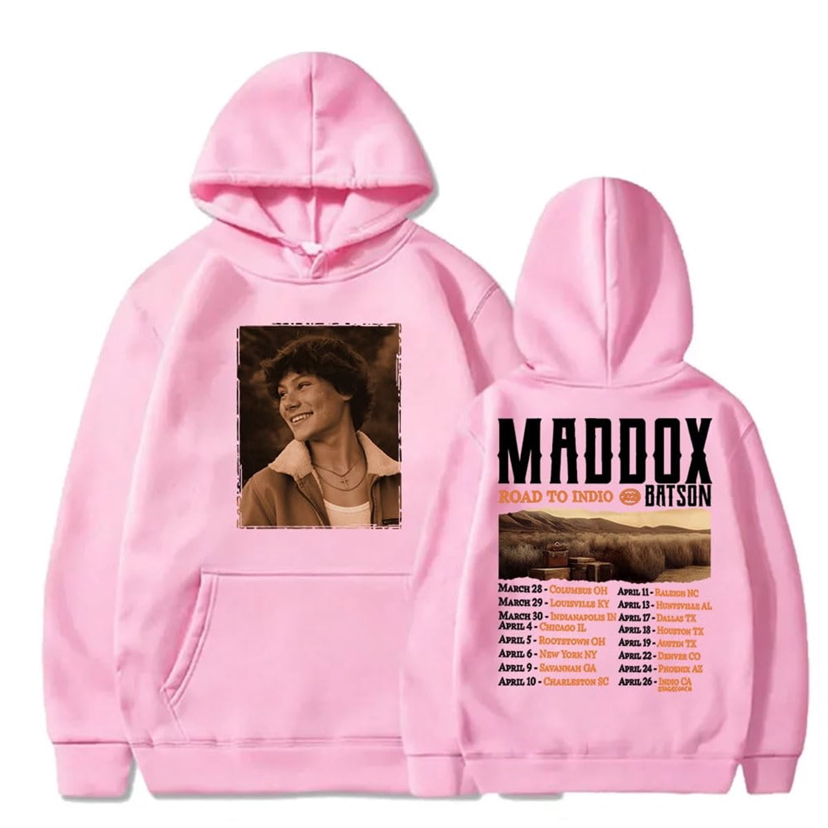 Maddox Batson Road To Indio Tour 2025 Hoodies Women Men Long Sleeve ...