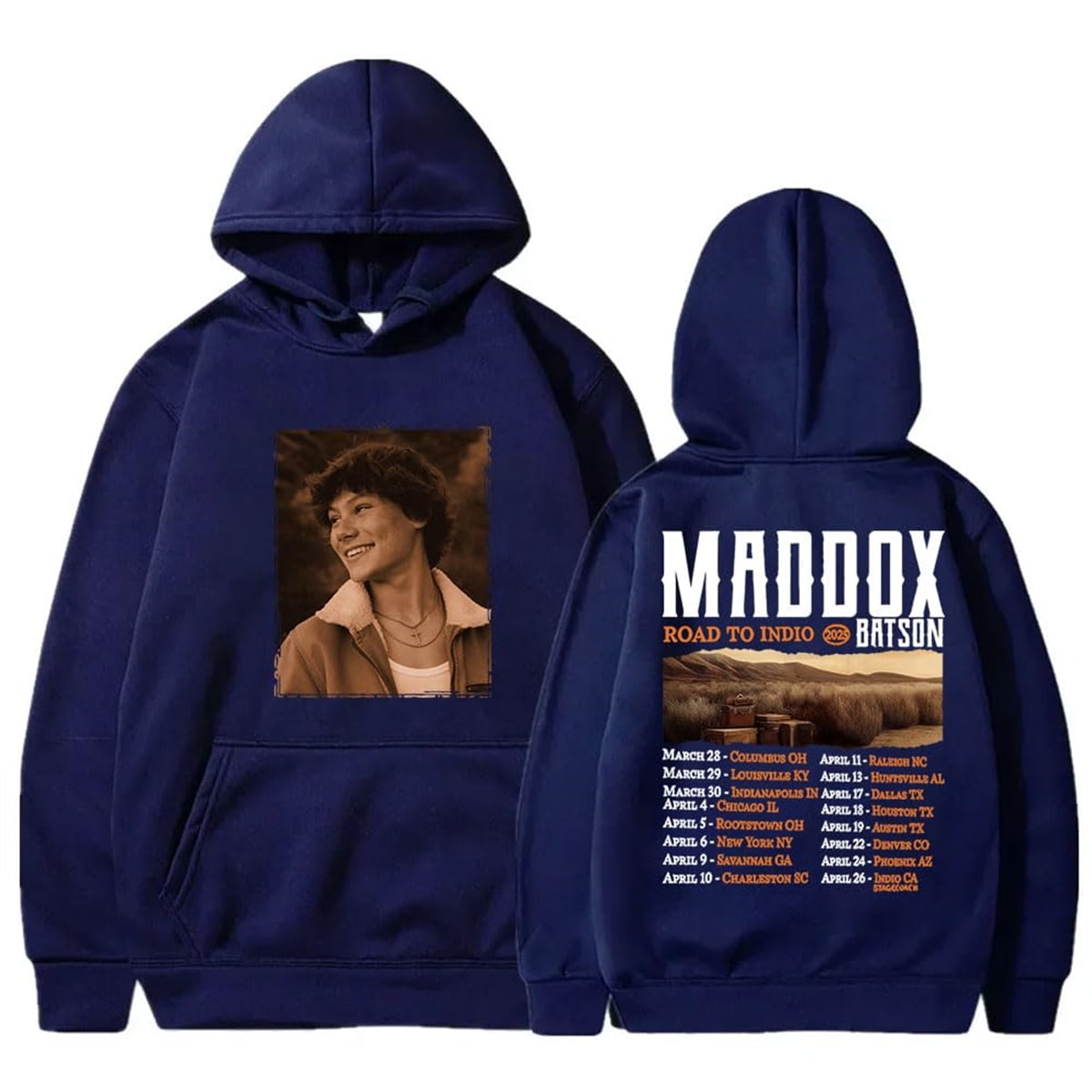 Maddox Batson Road To Indio Tour 2025 Hoodies Women Men Long Sleeve ...