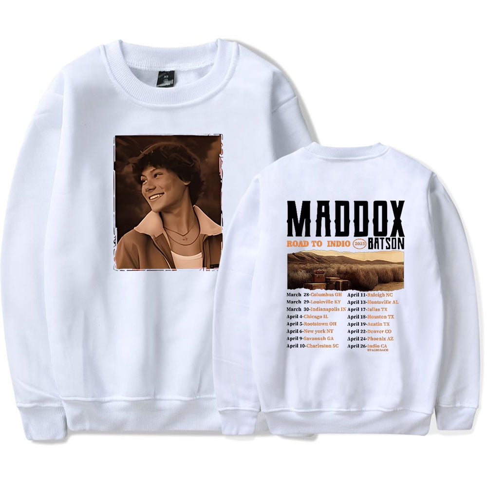 Maddox Batson Road To Indio Tour 2025 Men/Women Long Sleeve Crew Neck ...