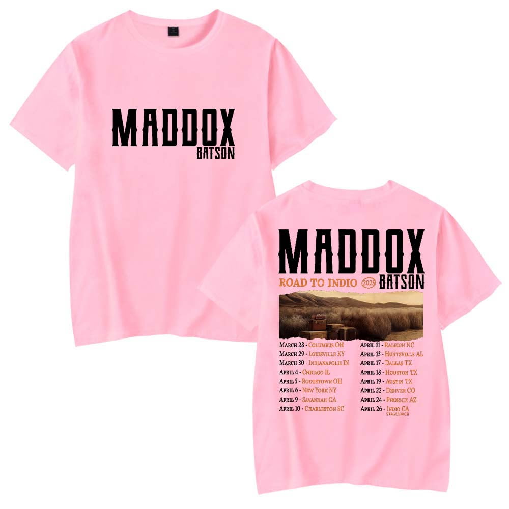 Maddox Batson Road To Indio Tour 2025 Merch T-Shirt Women Men Casual ...
