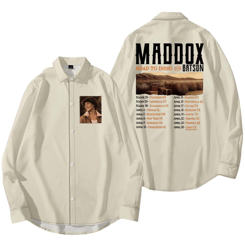 Maddox Batson Road To Indio Tour 2025 Shirt Women Men Long Sleeve ...