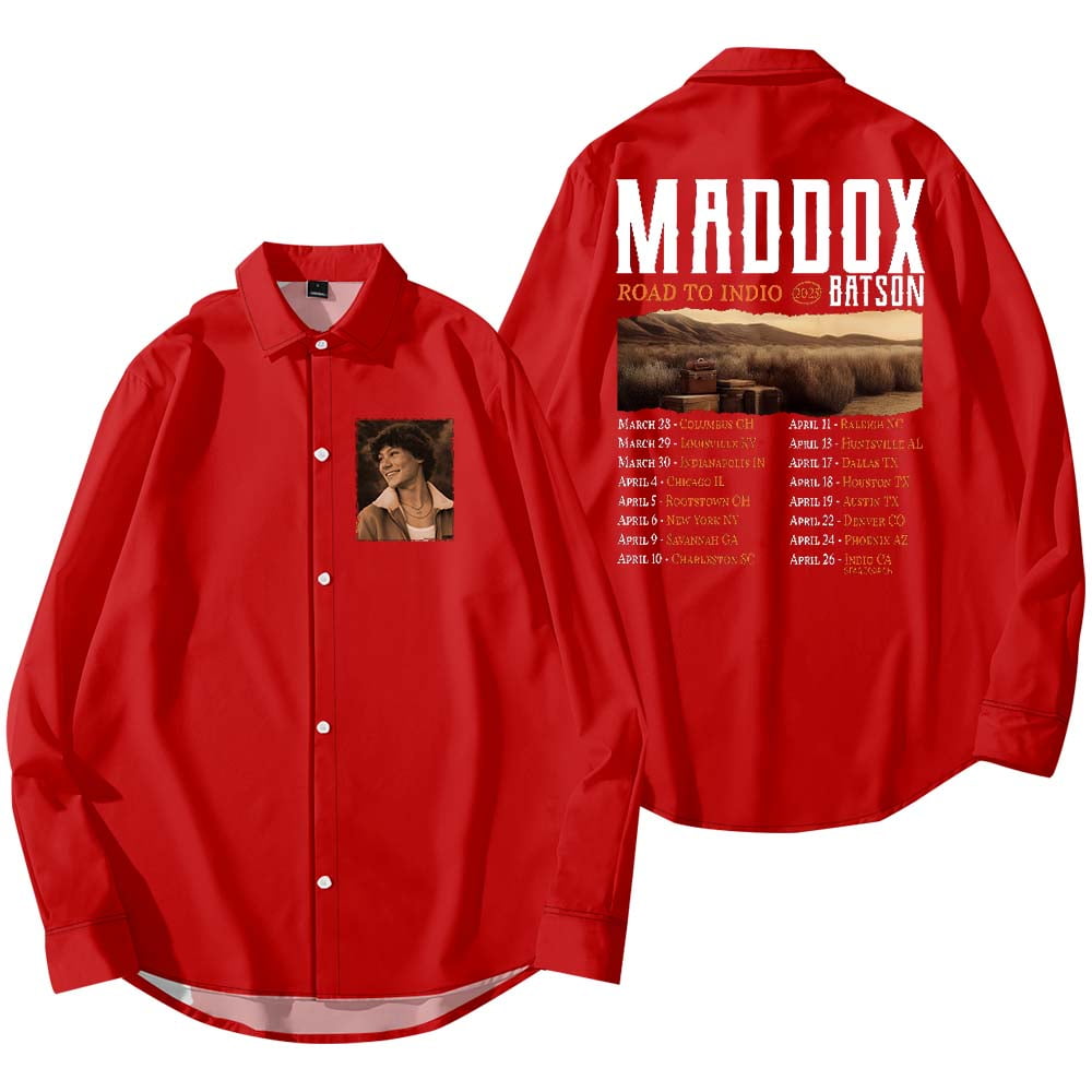 Maddox Batson Road To Indio Tour 2025 Shirt Women Men Long Sleeve ...