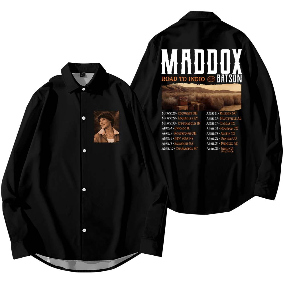 Maddox Batson Road To Indio Tour 2025 Shirt Women Men Long Sleeve ...