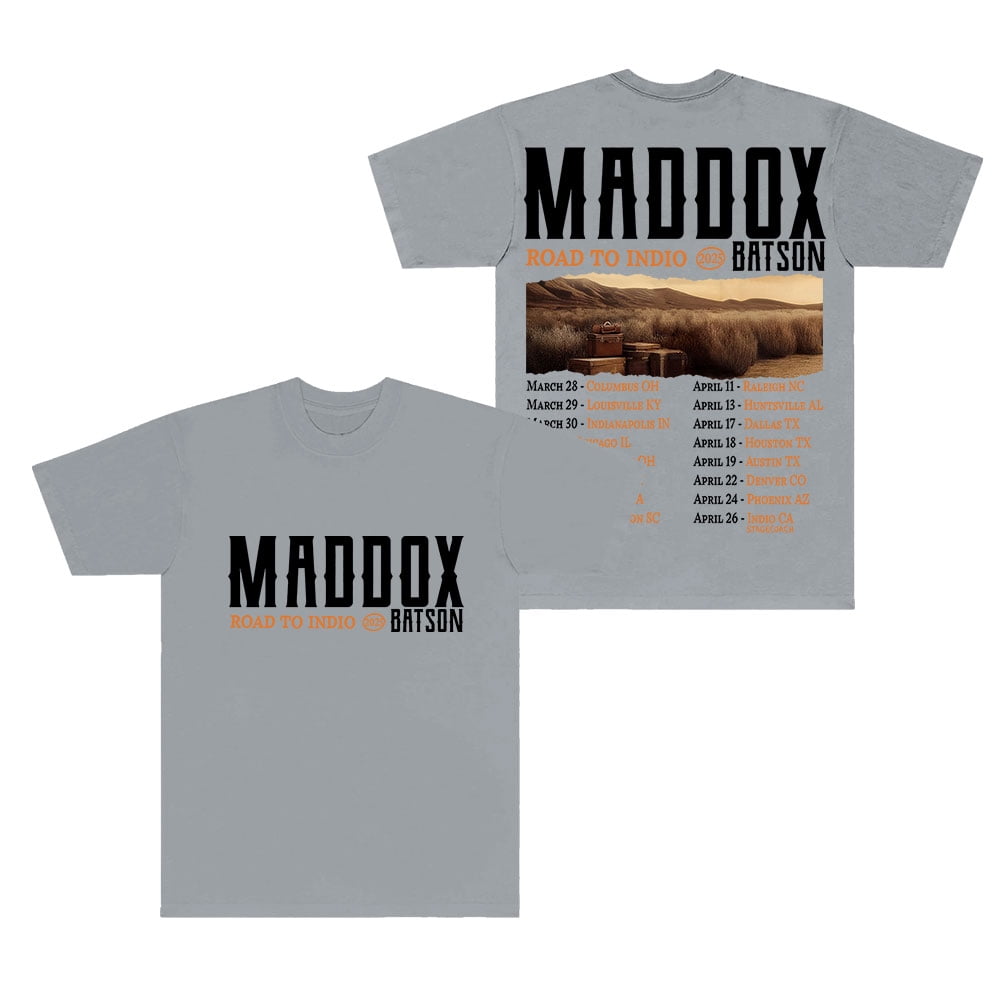 Maddox Batson Road To Indio Tour Logo Merch T-Shirts Summer Unisex ...