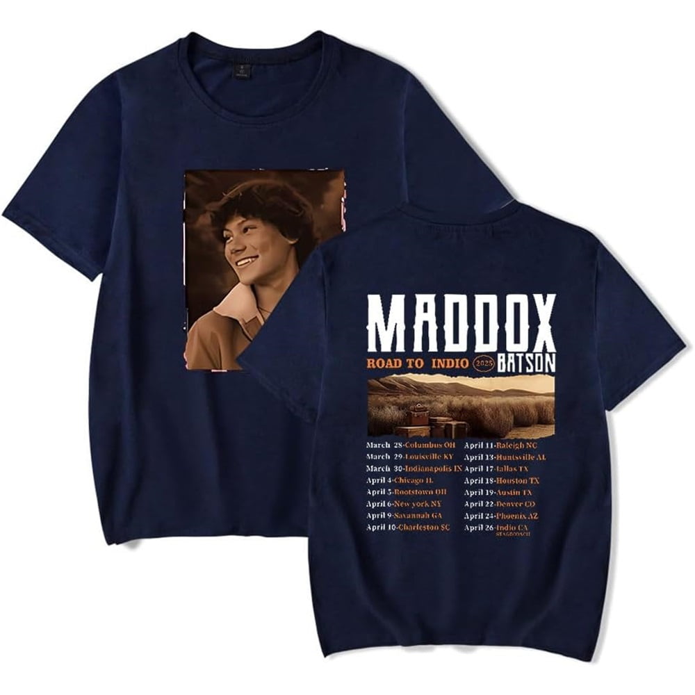 Maddox Batson Road to Indio Tour 2025 Merch Short Sleeve T-shirt Unisex ...