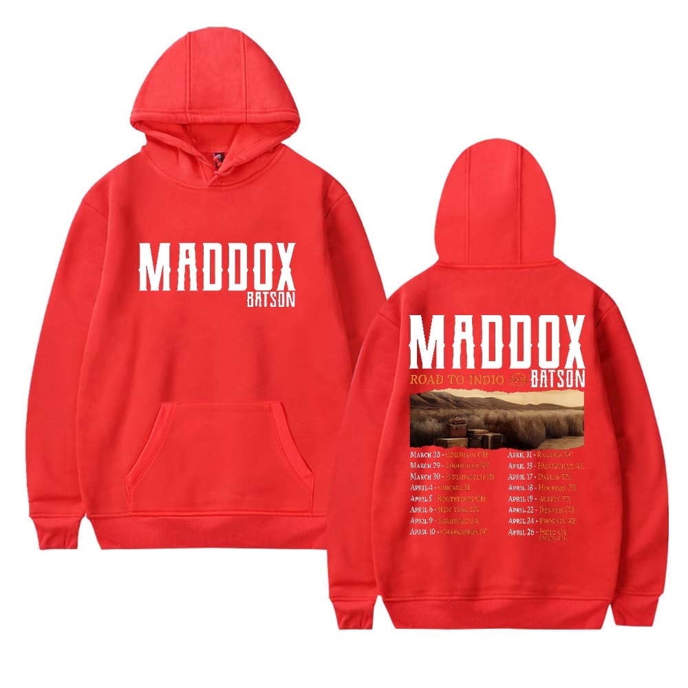 Maddox Batson Road to Indio Tour Merch Hoodie Pockets Drawstring Unisex ...