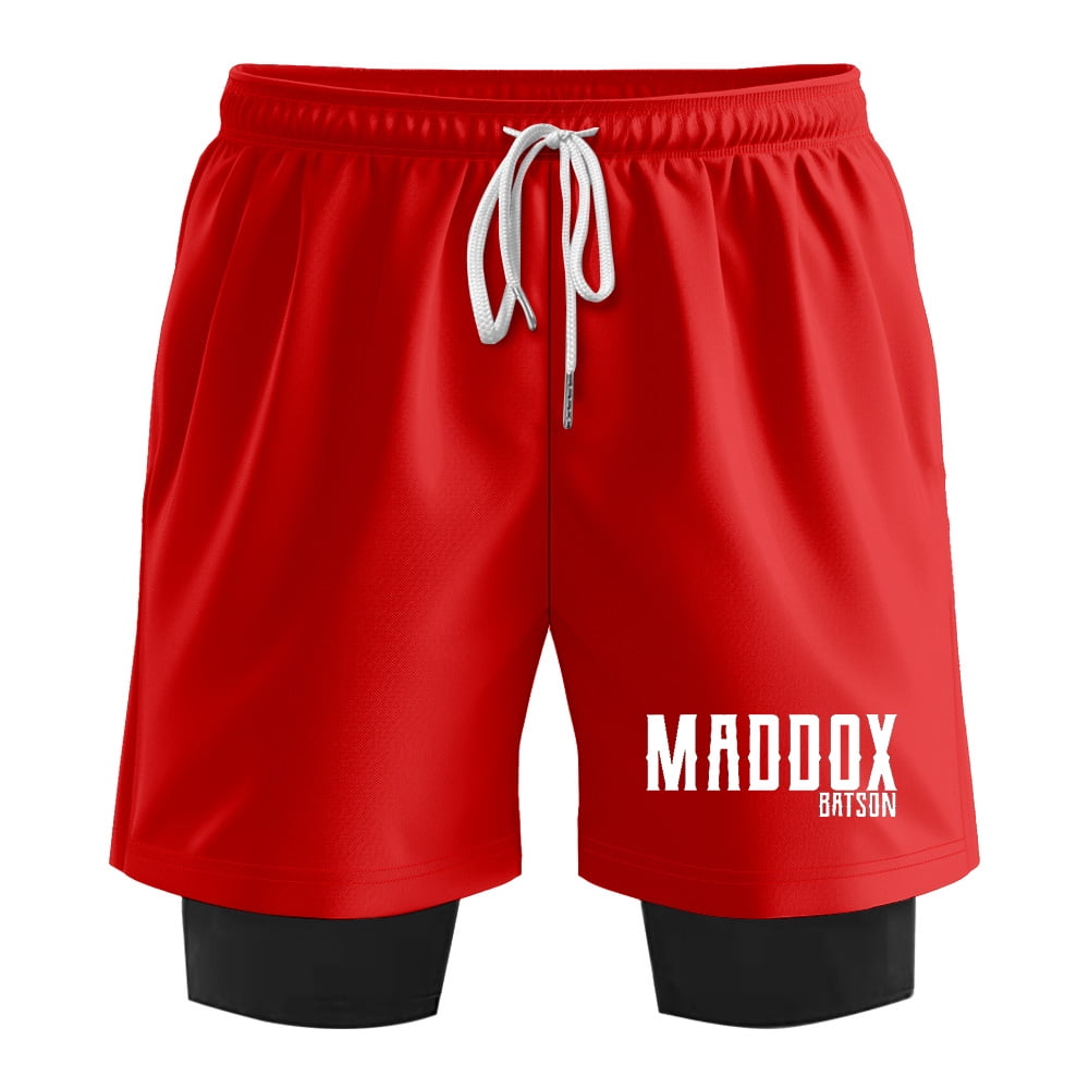 Maddox Batson Tour 2024 Fake Two Shorts Cool Wear Casual Shorts Hip Hop ...
