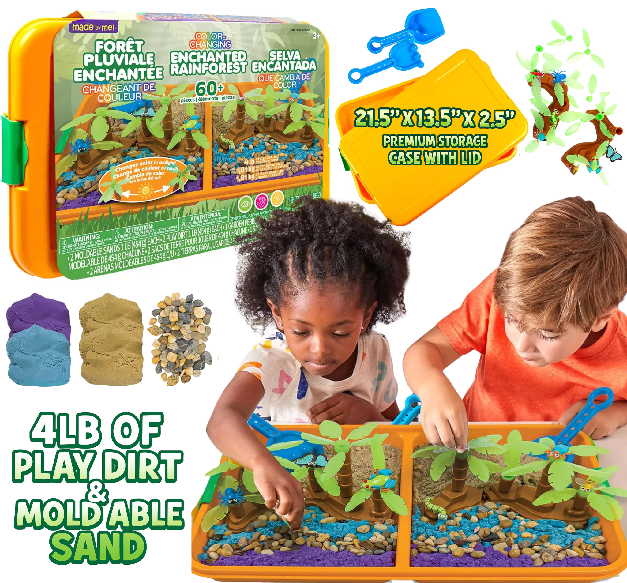 Made By Me 60+ Piece Color-Changing Enchanted Rainforest Sensory ...