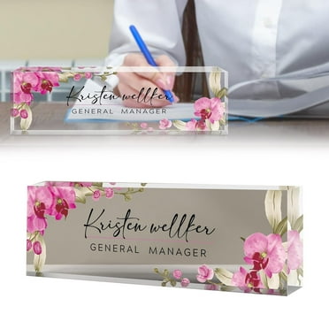 Personalized Acrylic Name Tags with Magnets Engraved Name Badges for ...