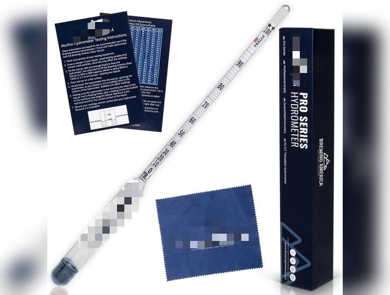 Made Alcohol Hydrometer Tester 0-200 Proof & Tralle Pro Series ...