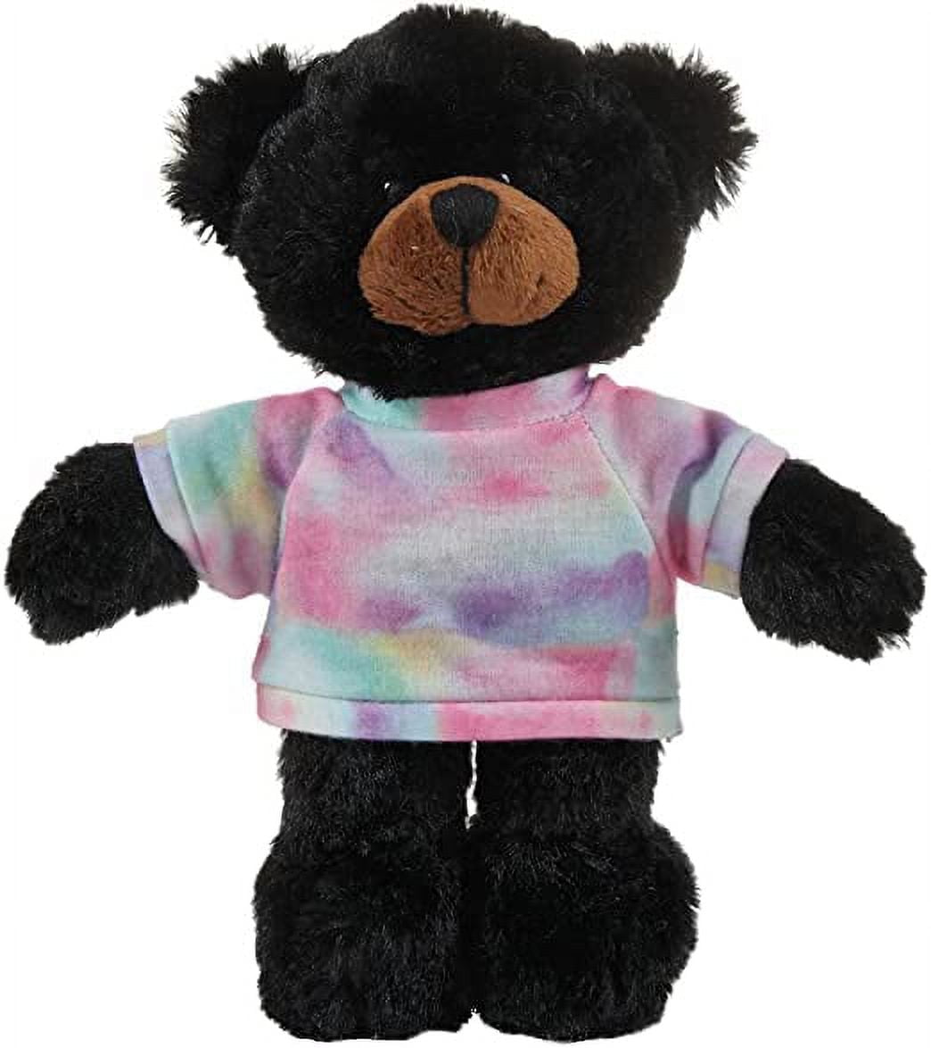 Made by Aliens 8 Inch Floppy Black Bear with Tee Plush Stuffed Animal ...