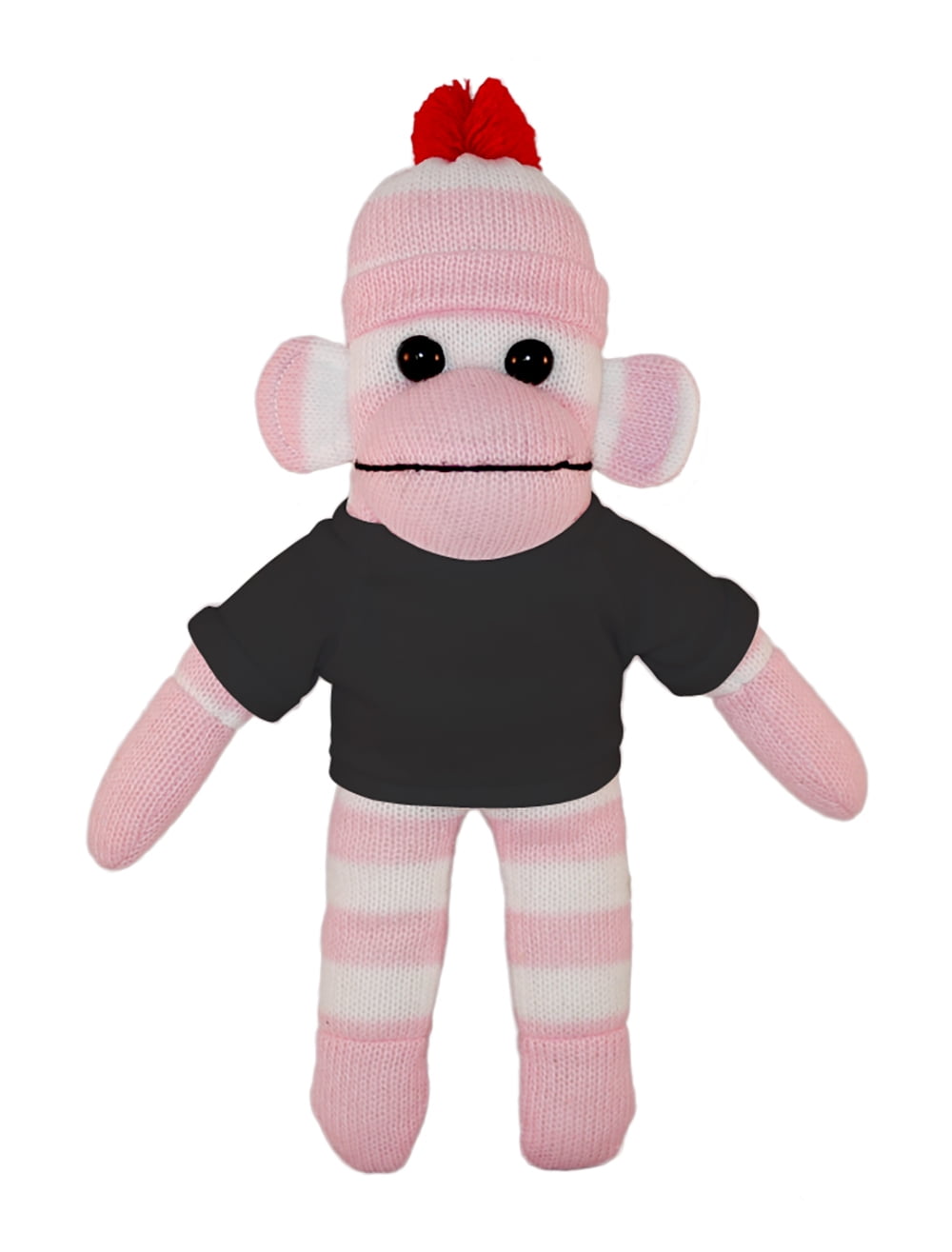 Made by Aliens Personalized Floppy Original Pink Sock Monkey with Tee ...