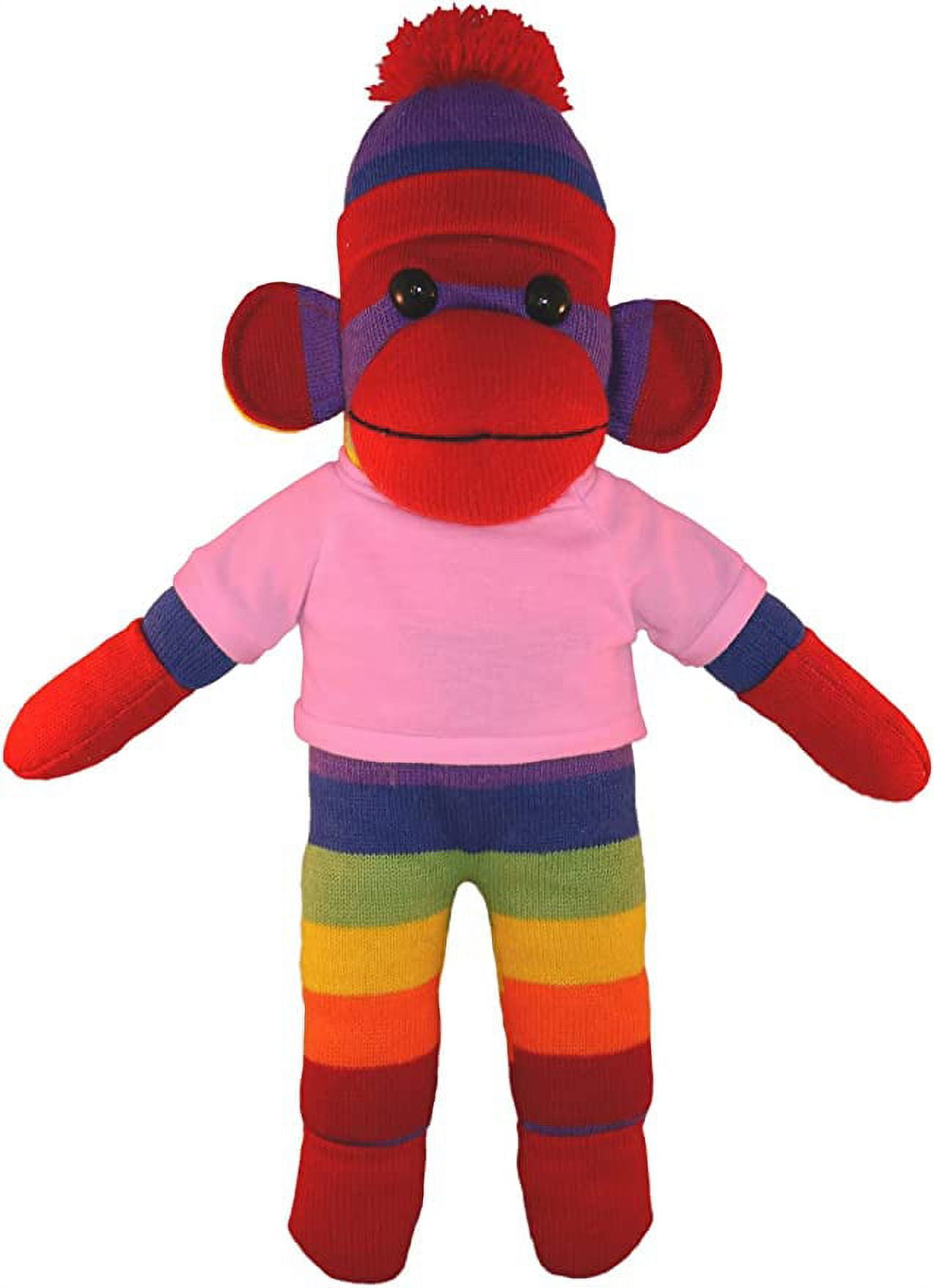 Made by Aliens Personalized Floppy Original Rainbow Sock Monkey with ...