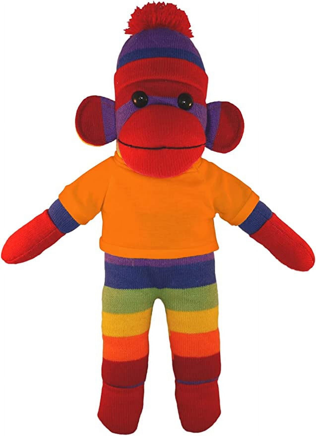 Made by Aliens Personalized Floppy Original Rainbow Sock Monkey with ...