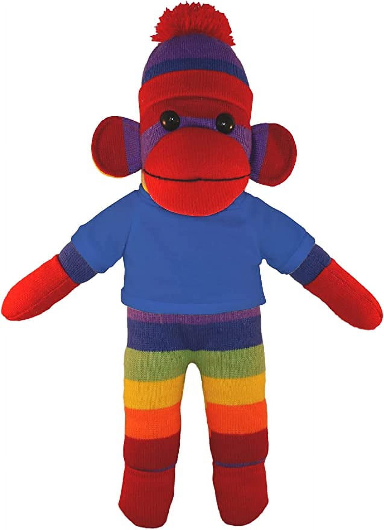 Made by Aliens Personalized Floppy Original Rainbow Sock Monkey with ...