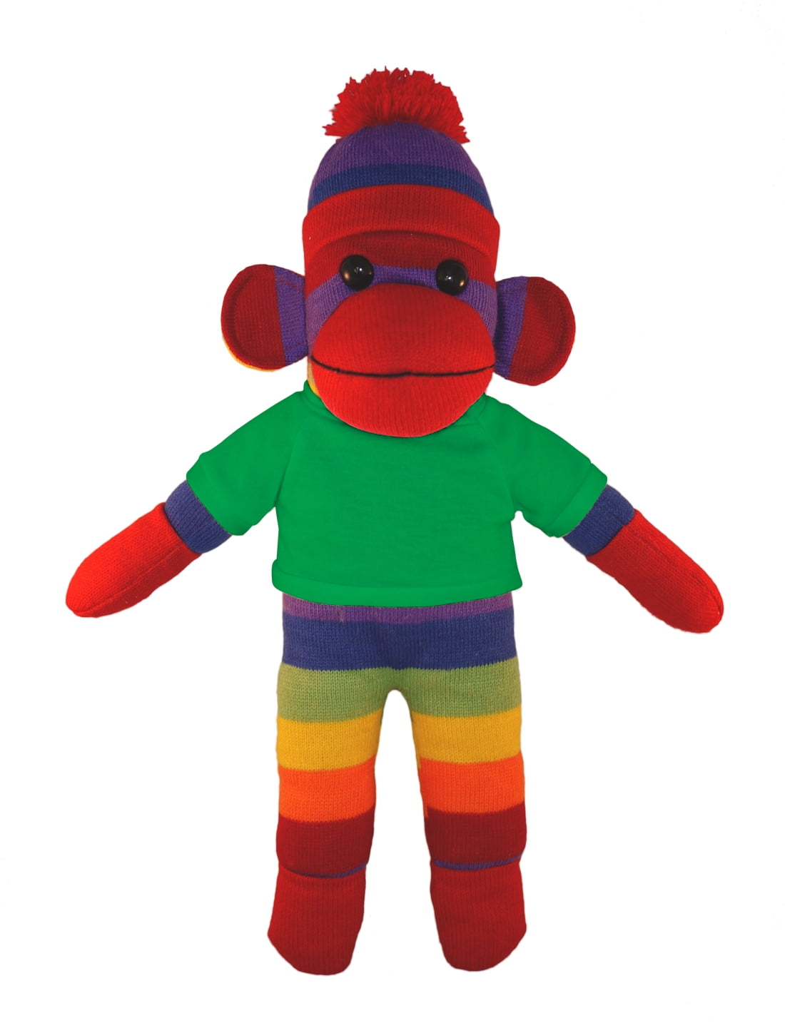 Made by Aliens Personalized Floppy Original Rainbow Sock Monkey with ...