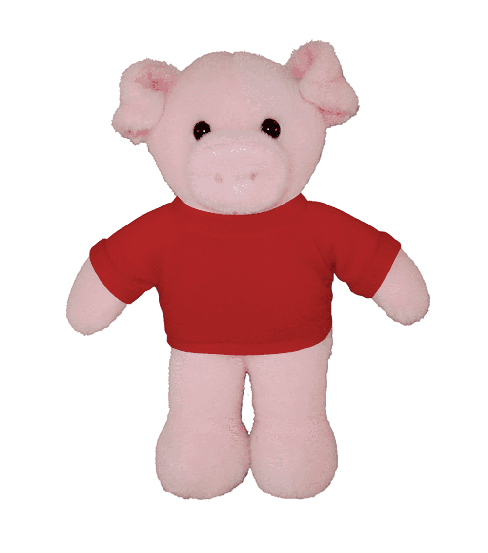 Made by Aliens Personalized Floppy Pig -With Red Tee- Stuffed Animal ...