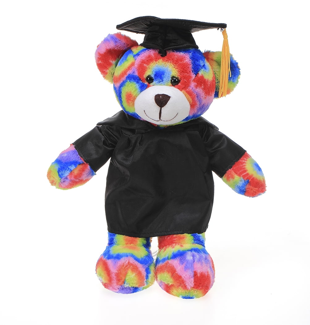 Made by Aliens Personalized Tie Dye Bear Stuffed Animal Plush Toy ...