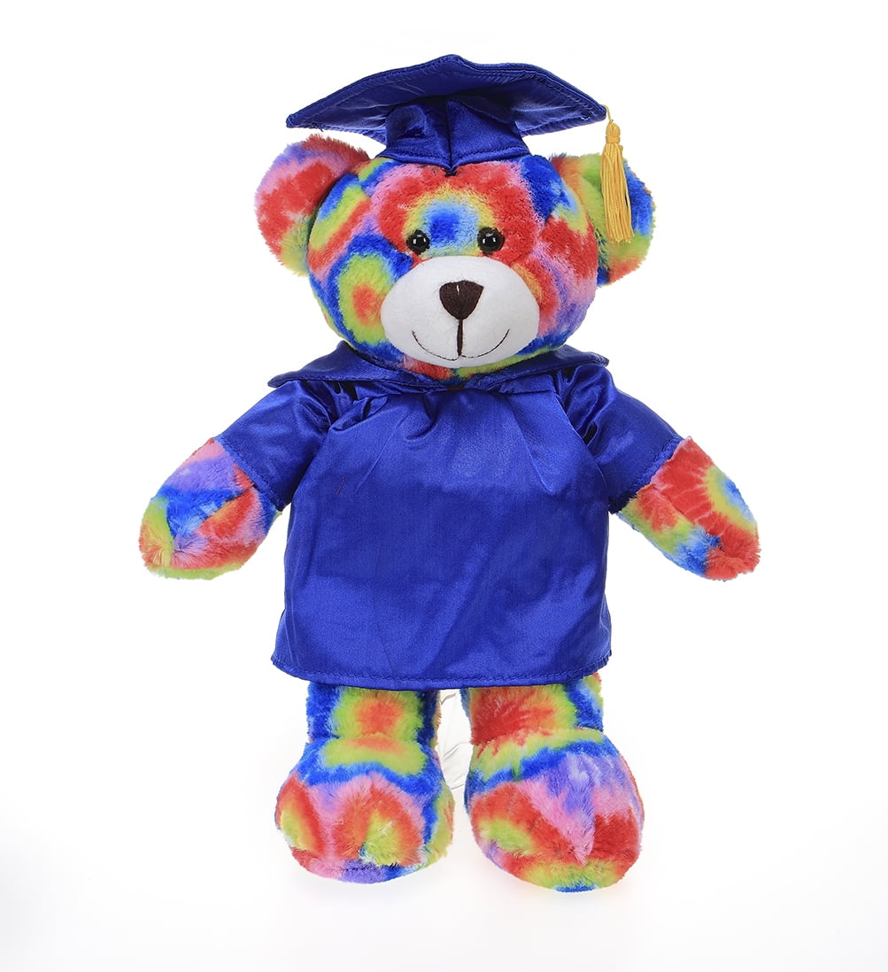 Made by Aliens Personalized Tie Dye Bear Stuffed Animal Plush Toy ...