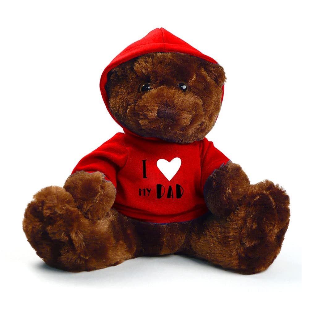Made by Aliens Stuffed Teddy Bear Plush Bear Toy with -I Love Dad ...