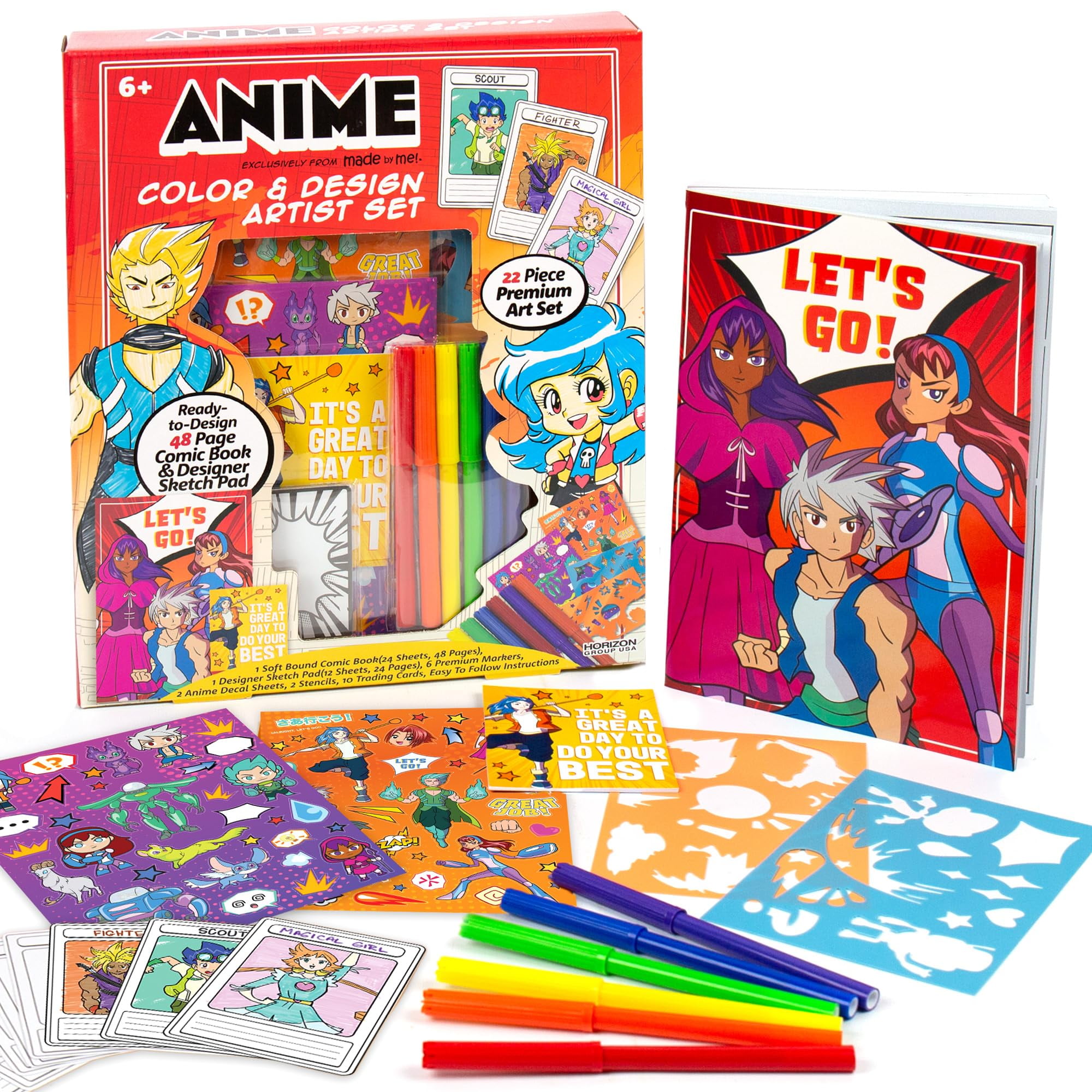 Made By Me Anime Color & AIS1 Design Artist Set, 22-Piece Art Set, How ...