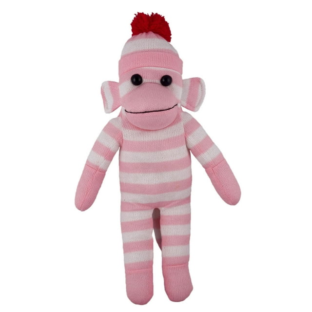Made By Aliens Personalized Floppy Original Pink Sock Monkey Stuffed ...