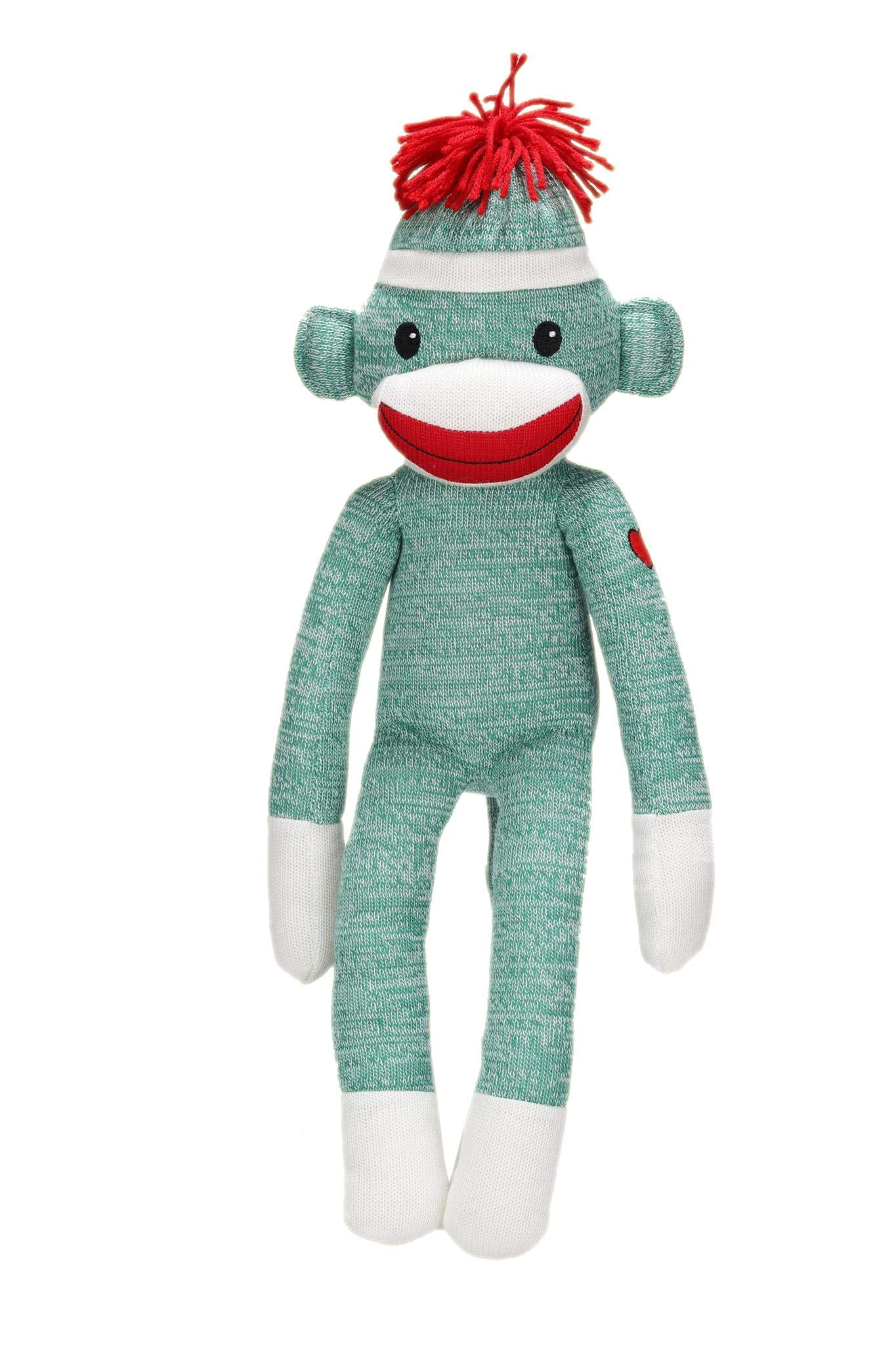 Made By Aliens Personalized Green Sock Monkey Stuffed Toy, Perfect Gift ...