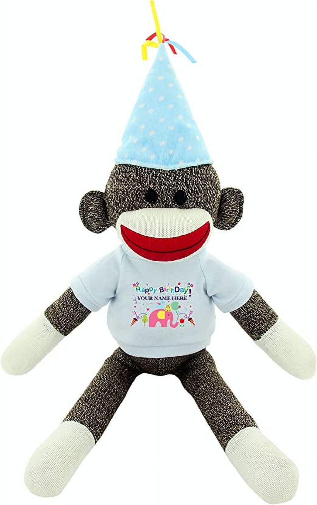 Made By Aliens Personalized Floppy Original Sock Monkey with Tee ...