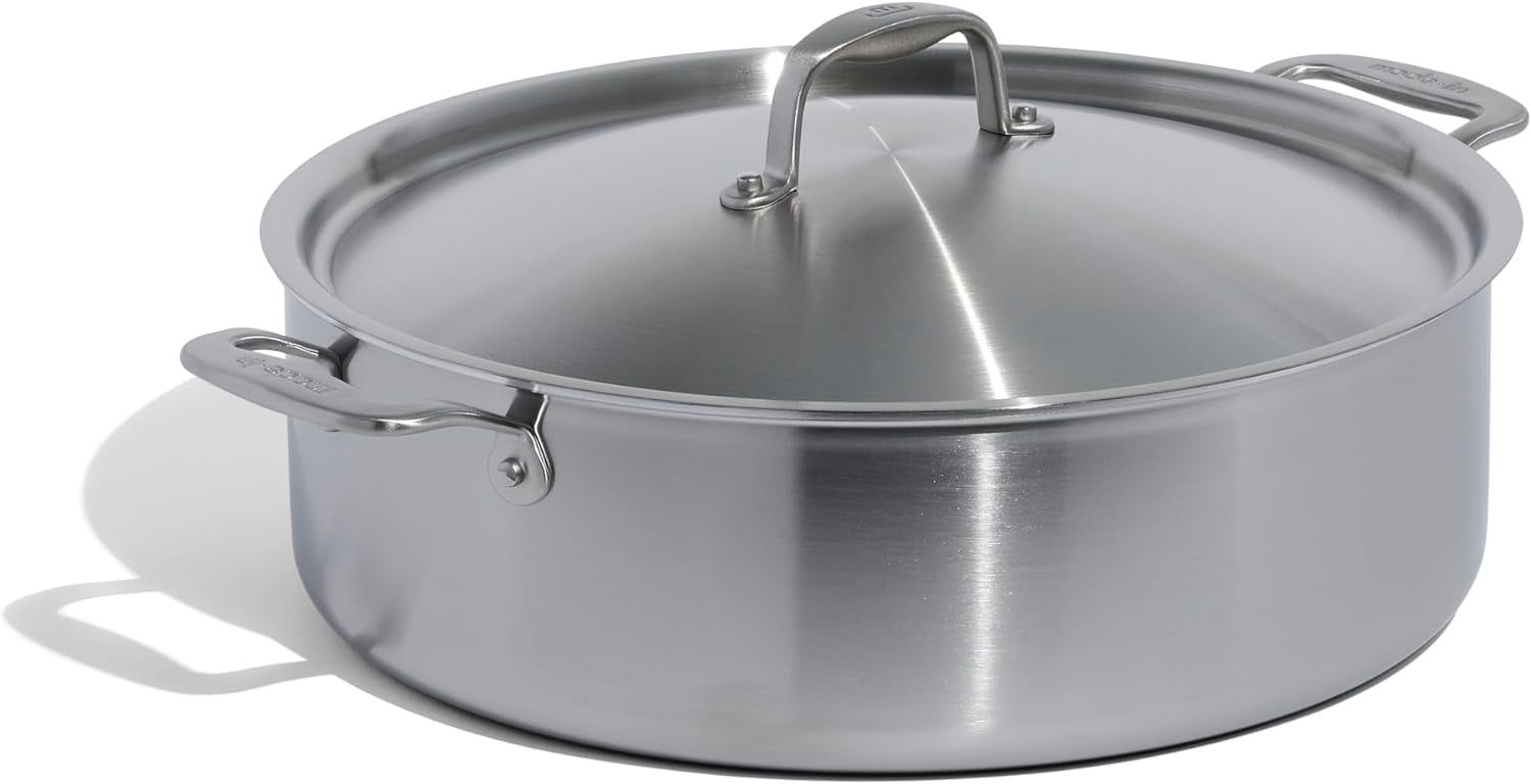 Made In Cookware - 10 Quart Stainless Steel Rondeau Pot w/Lid - 5 Ply ...