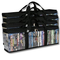 Made Easy Kit DVD Storage Bag Case - Clear PVC Organizer, Triple ...