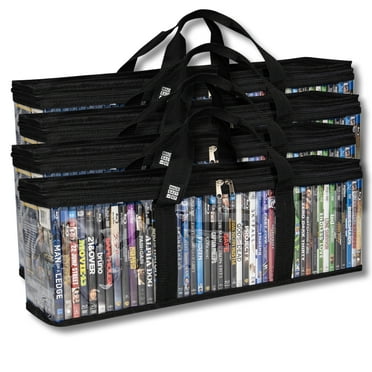 Made Easy Kit DVD Storage Bag Case - Clear PVC Organizer, Triple ...