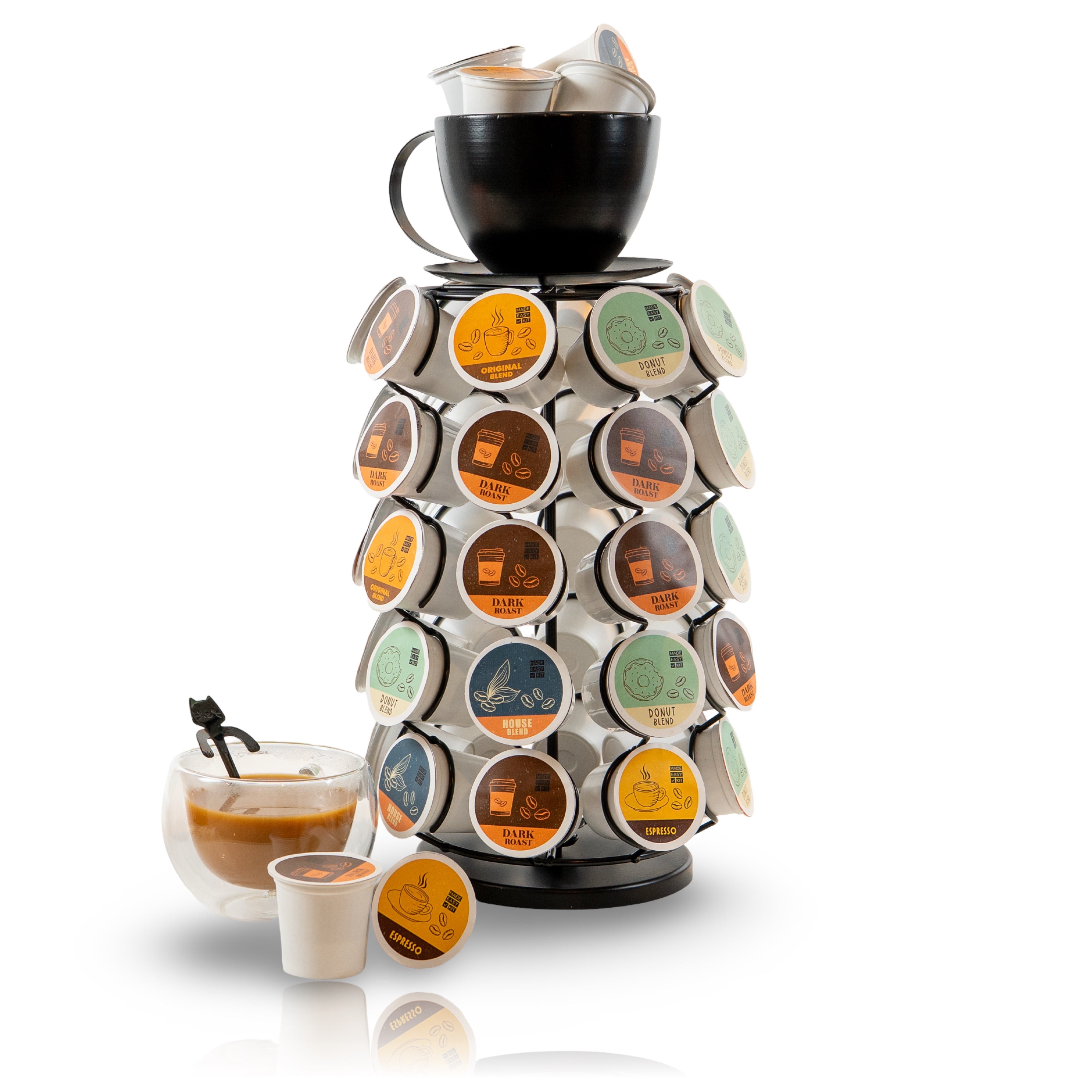 Made Easy Kit Carousel Coffee Pod Holder - Compatible with Keurig K ...