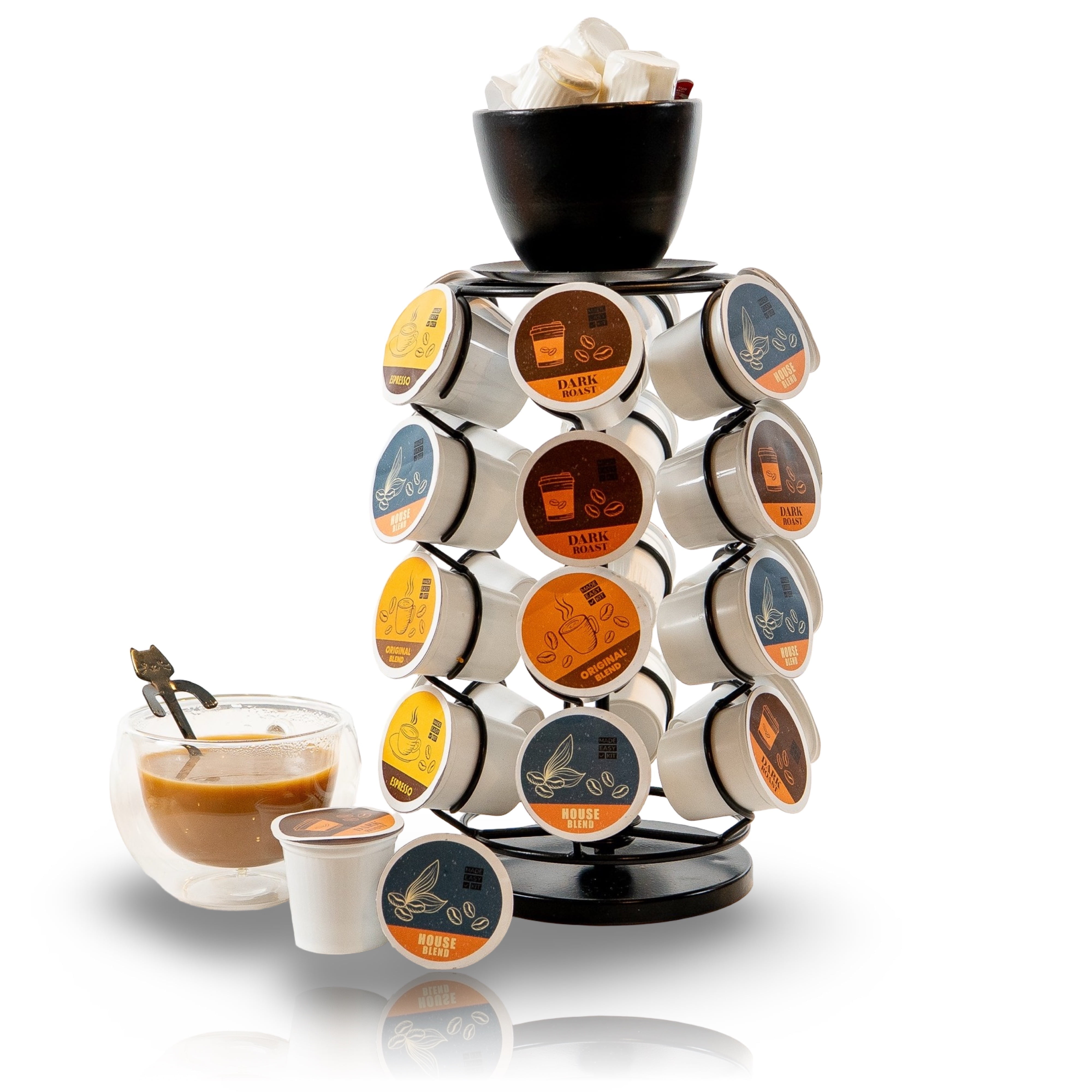 Made Easy Kit Carousel Coffee Pod Holder - Compatible with Keurig K ...