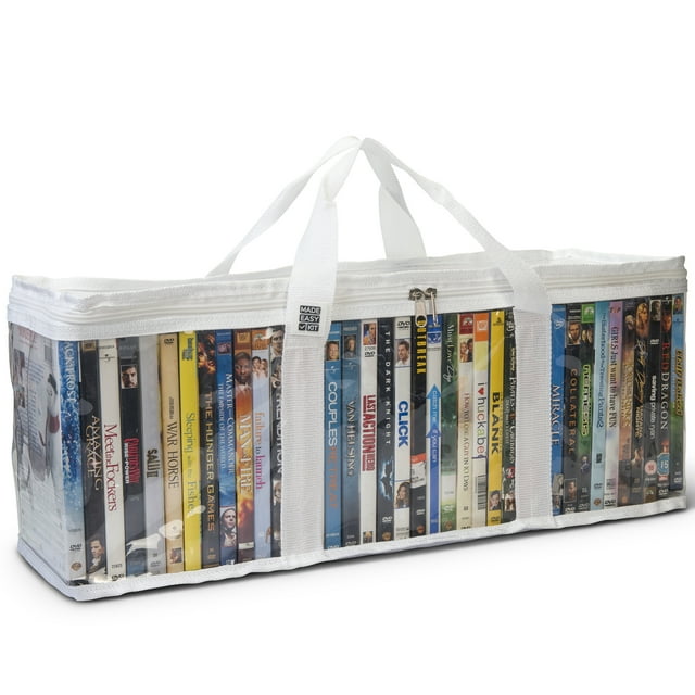 Made Easy Kit DVD Storage Bag Case - Clear PVC Organizer, Triple ...