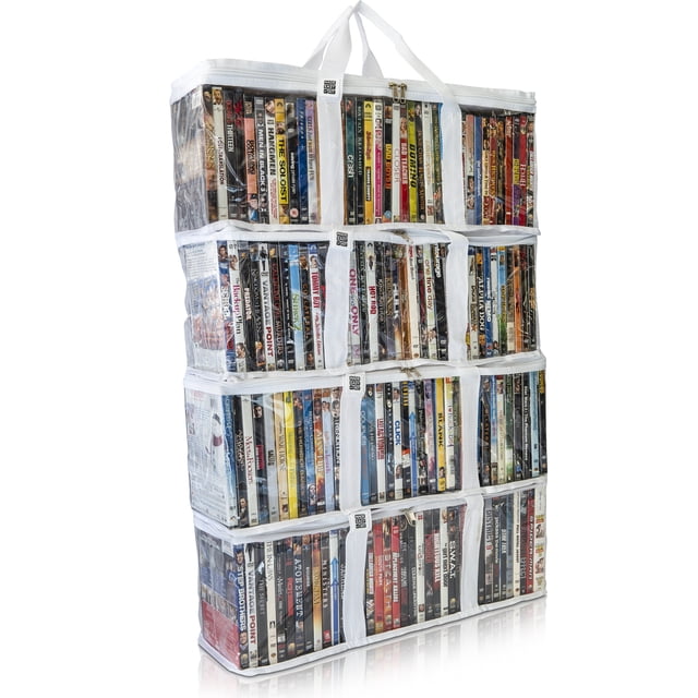 Made Easy Kit DVD Storage Bag Case - Clear PVC Organizer, Triple ...