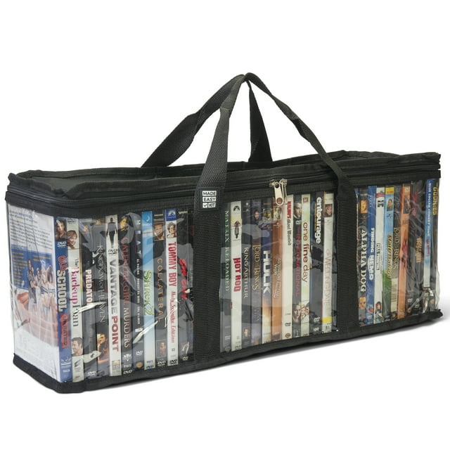 Made Easy Kit DVD Storage Holder Bag Case - Clear, Fits 40 DVDs ...