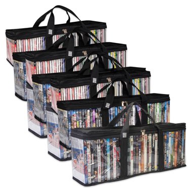 Made Easy Kit DVD Storage Bag Case - Clear PVC Organizer, Triple ...