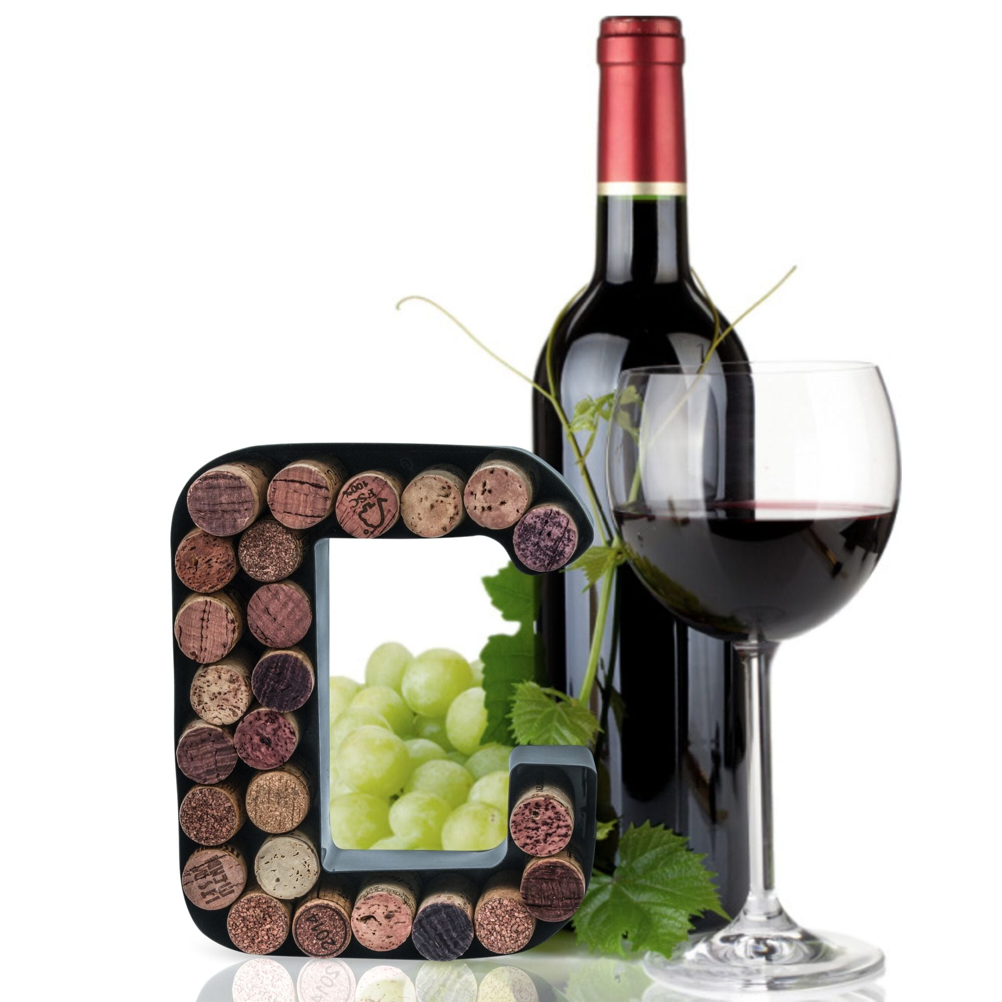 Made Easy Kit Metal Letter Wine Cork Savers Monogram w/ Free Wall Mount ...