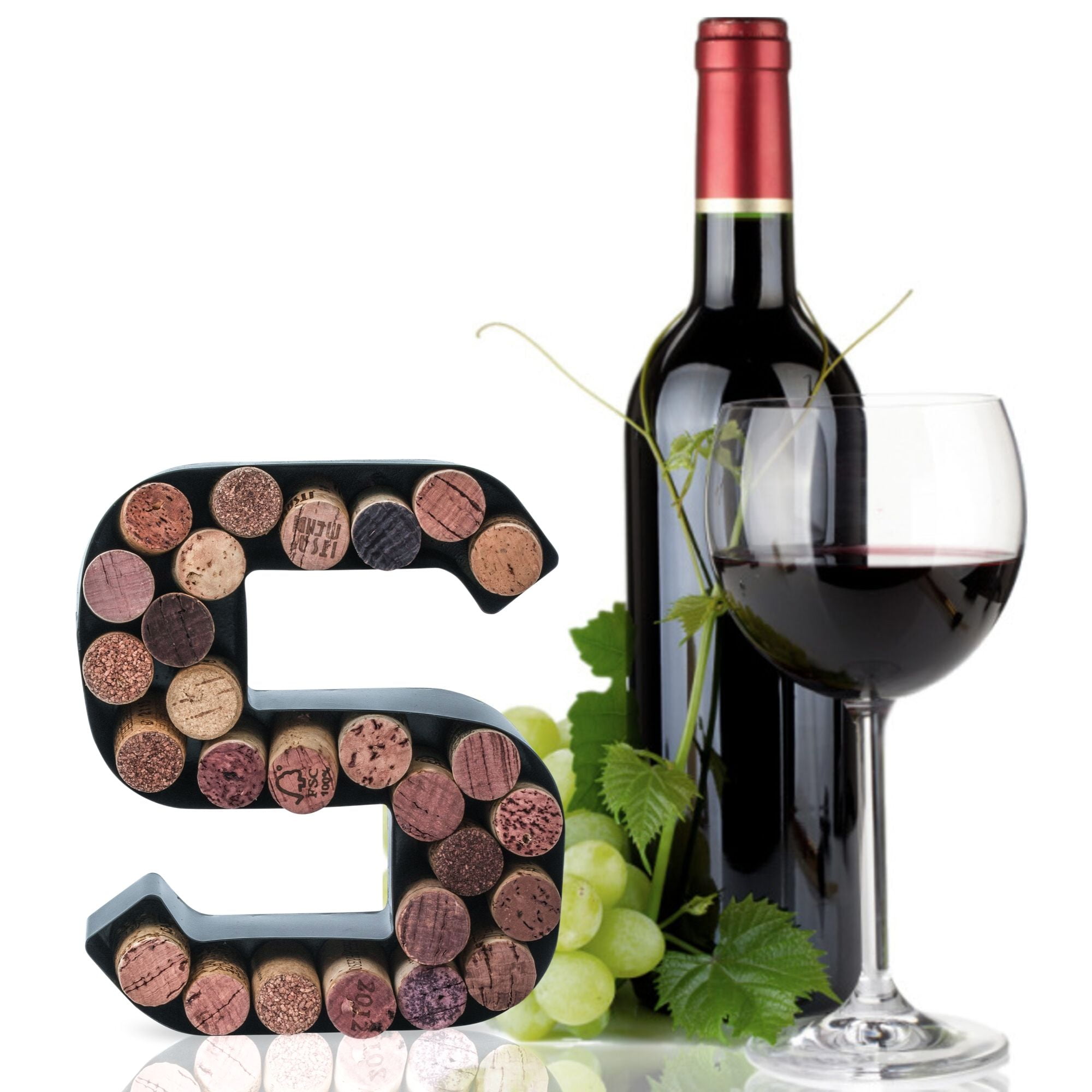 Made Easy Kit Metal Letter Wine Cork Savers Monogram w/ Free Wall Mount ...