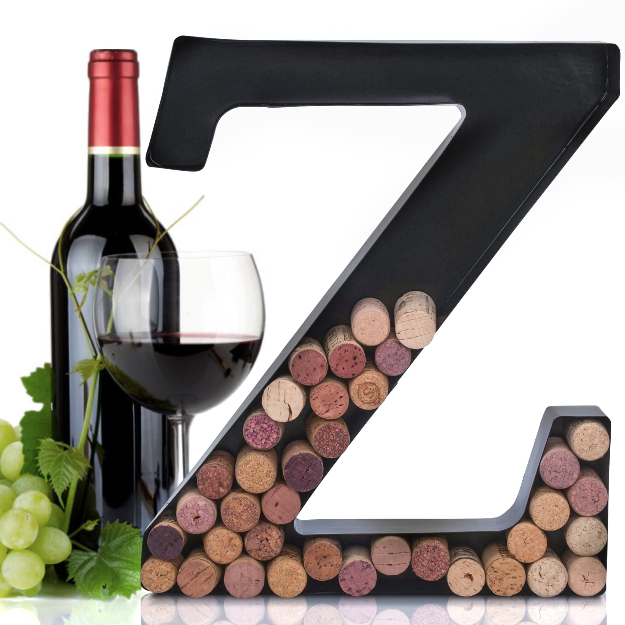 Made Easy Kit Metal Letter Wine Cork Savers Monogram w/ Free Wall Mount ...