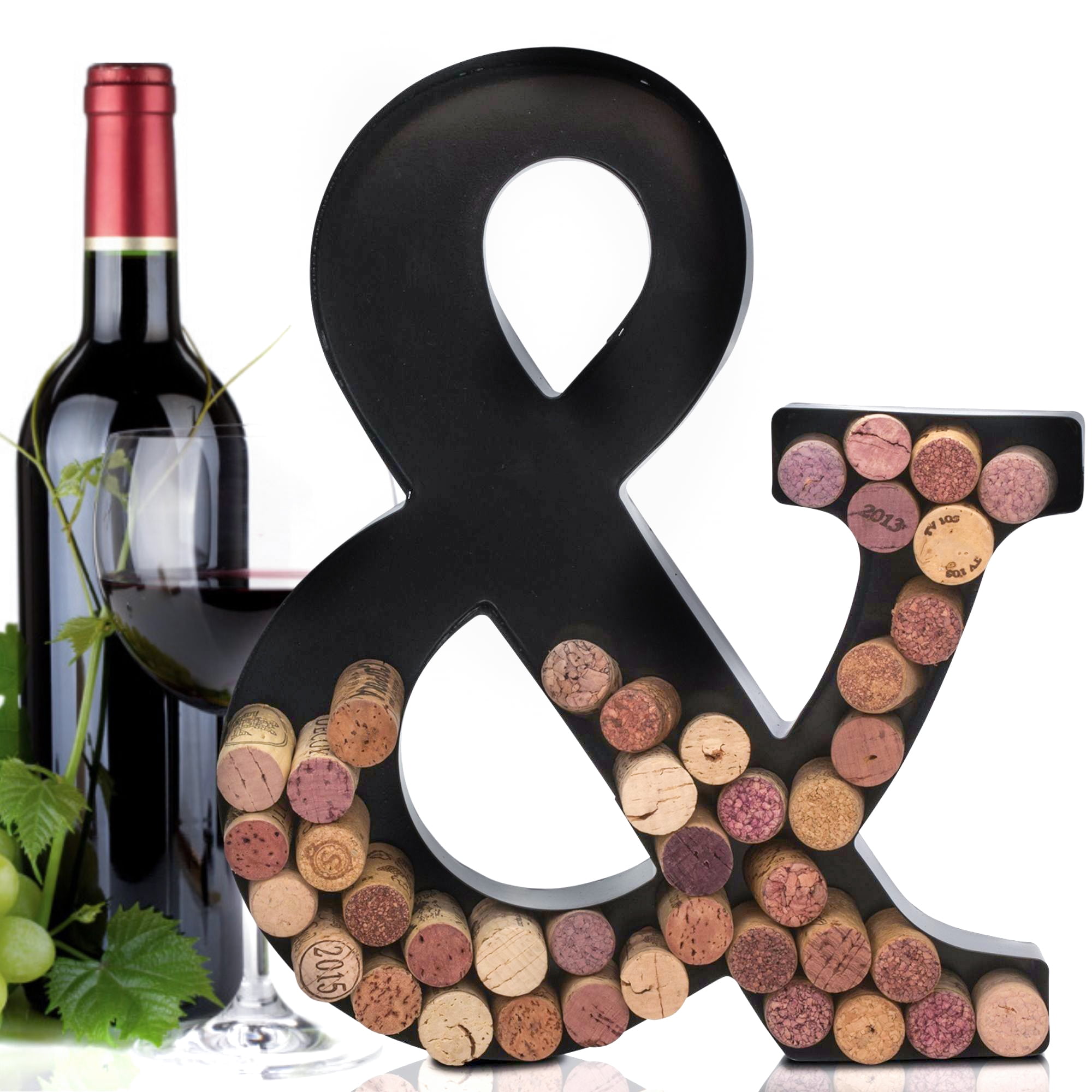 Made Easy Kit Metal Letter Wine Cork Savers Monogram w/ Free Wall Mount ...