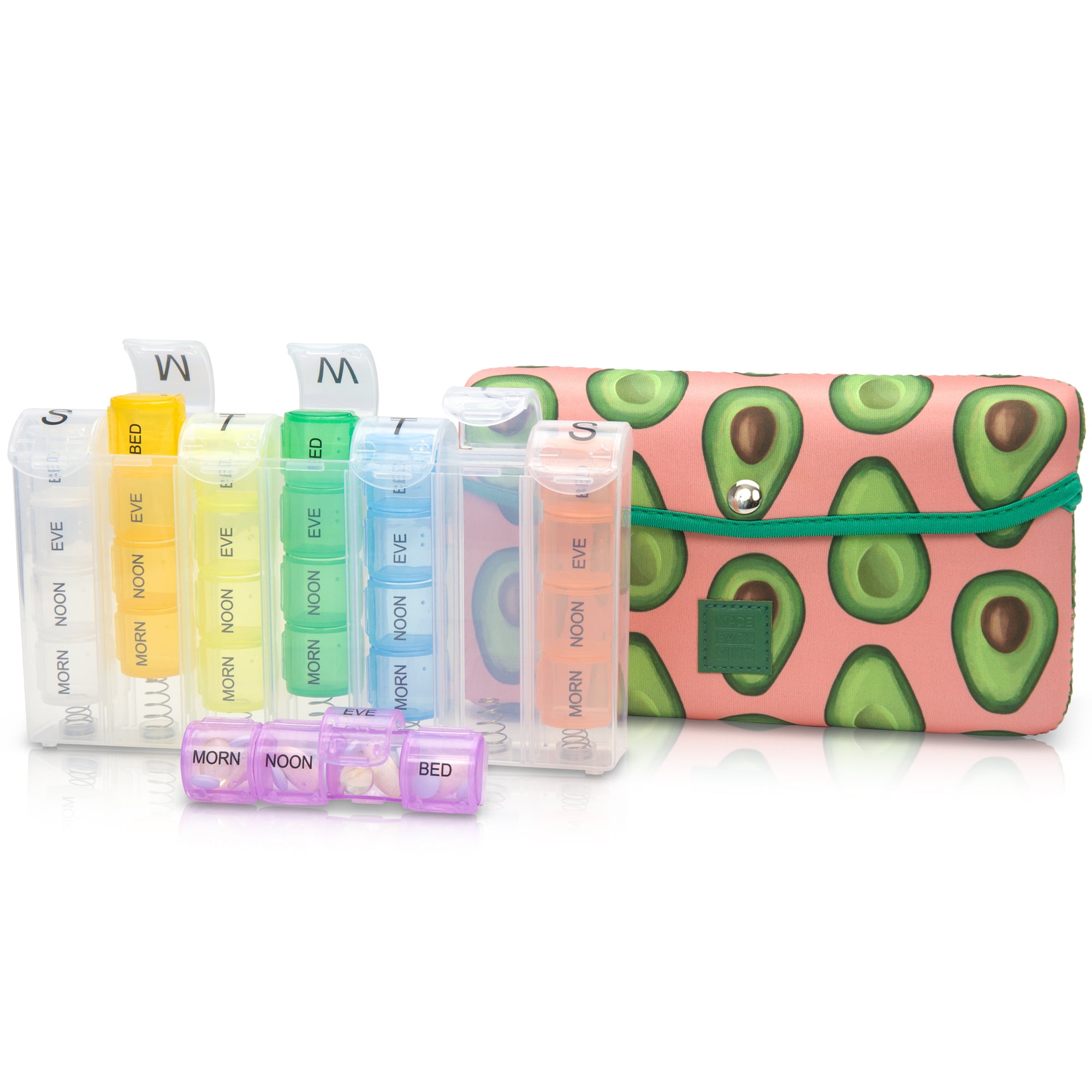 Made Easy Kit Pill Case Large 7-Day / 28 Compartments in Neoprene ...