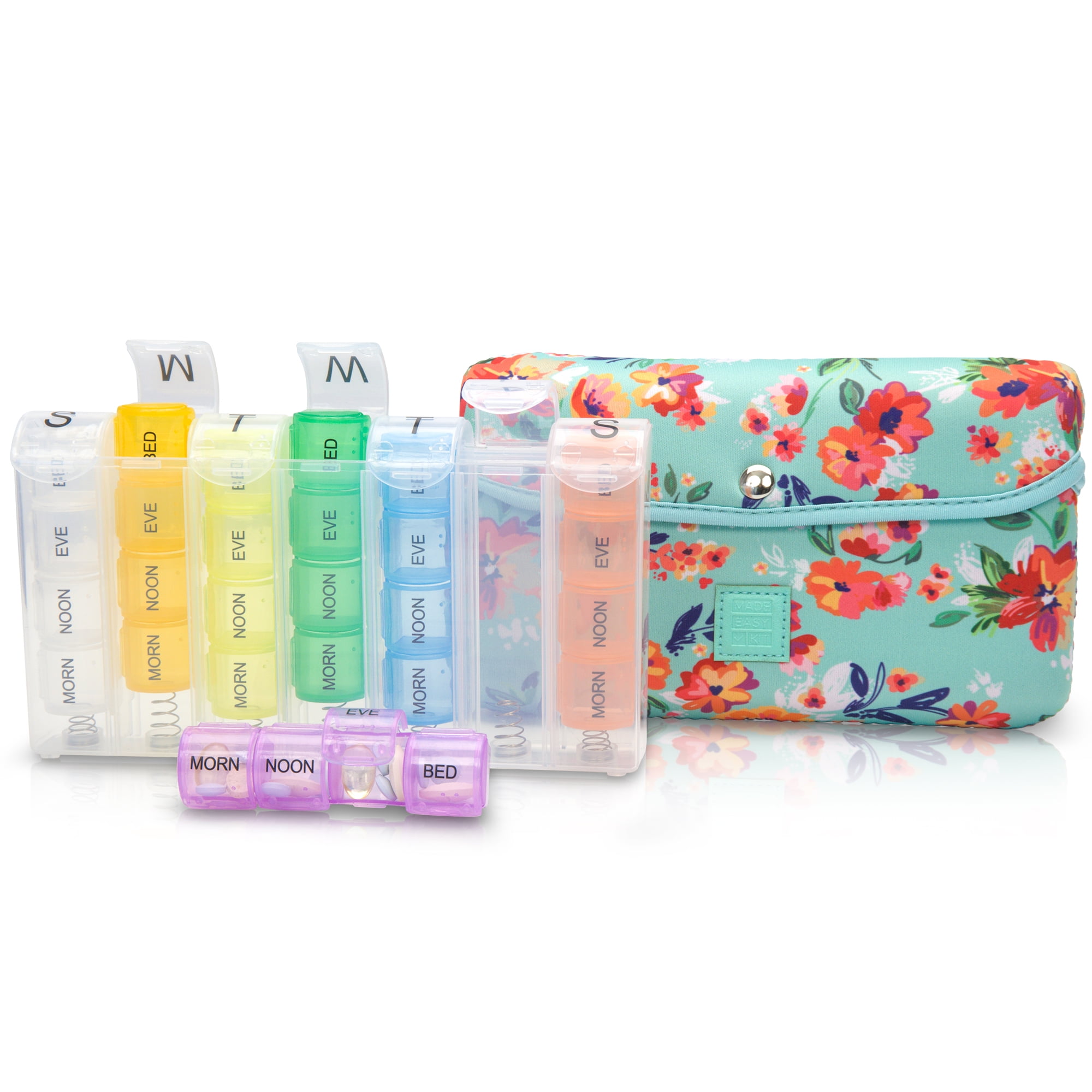 Made Easy Kit Pill Case Large 7-Day / 28 Compartments in Neoprene ...